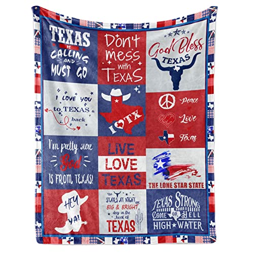 Shanfeirui Texas Themed Blanket - 50" X 60" - Featuring Longhorns - Ultra Soft Throw for Men, Women, Girls and Boys - Ideal Gift for Birthdays and Special Occasions - by Texas Gifts and Souvenirs.