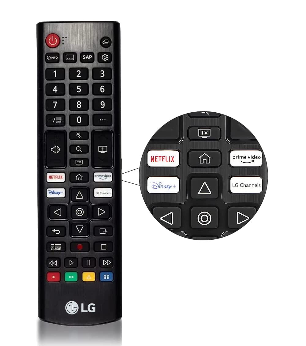 OEM Replacement Universal Remote Control AKB76037601/AKB76040302 fits All LG LED OLED LCD Webos 4K 8K UHD HDTV HDR Smart TV with Prime Video, Disney Plus, Netflix, LG Channels Shortcuts