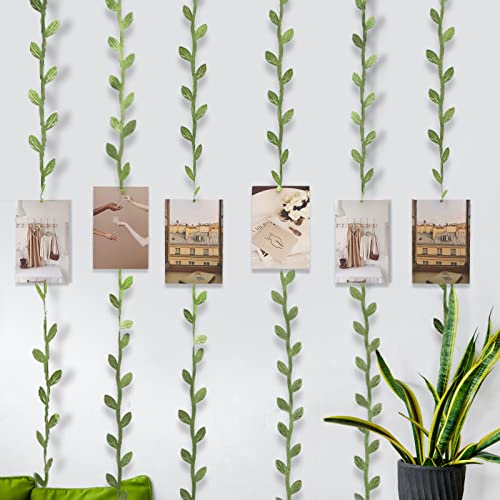 Hecaty 66 ft Large Leaf Ribbon, Artificial Eucalyptus Garland Rattan Leaf String, Decorative Jungle Plant Green, Suitable for Baby Shower Home Wedding Party Balloon Garland DIY Craft
