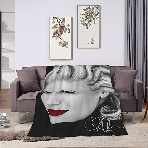 CHLGEAR Gwen Singer Stefani Throw Blanket Flannel Soft Cozy Blankets and Throws for Couch Sofa Bed Blankets for Adults Kids Music Lovers Gifts 60"x50"