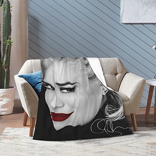 CHLGEAR Gwen Singer Stefani Throw Blanket Flannel Soft Cozy Blankets and Throws for Couch Sofa Bed Blankets for Adults Kids Music Lovers Gifts 60"x50"