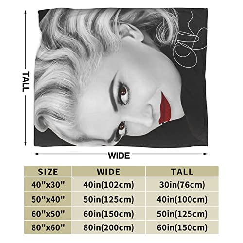 CHLGEAR Gwen Singer Stefani Throw Blanket Flannel Soft Cozy Blankets and Throws for Couch Sofa Bed Blankets for Adults Kids Music Lovers Gifts 60"x50"