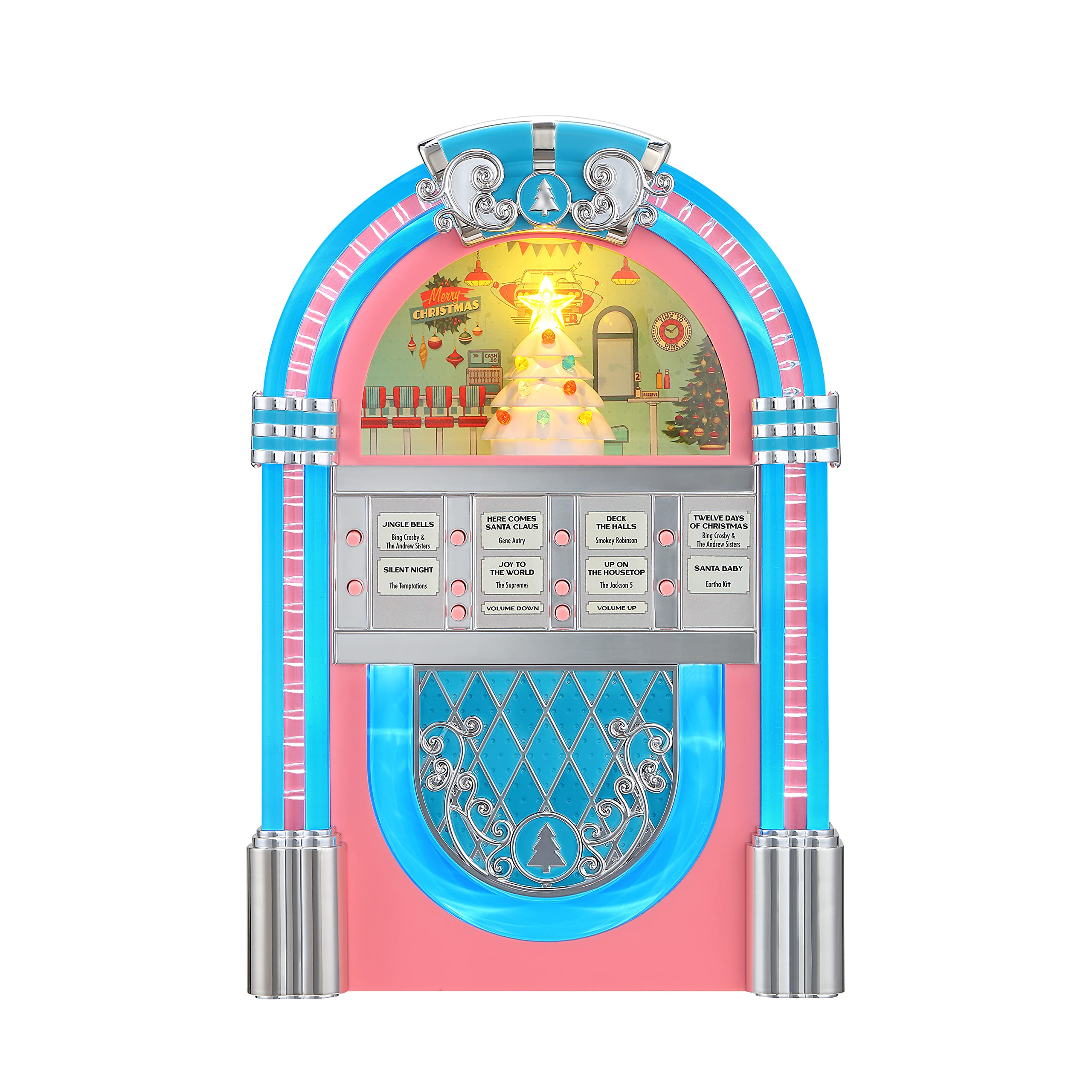 Mr. Christmas Rock-O-Rama Juke Box-Pink Christmas Decoration