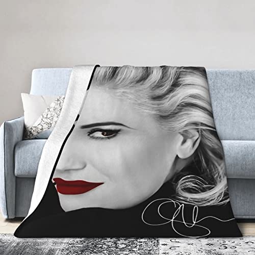CHLGEAR Gwen Singer Stefani Throw Blanket Flannel Soft Cozy Blankets and Throws for Couch Sofa Bed Blankets for Adults Kids Music Lovers Gifts 60"x50"