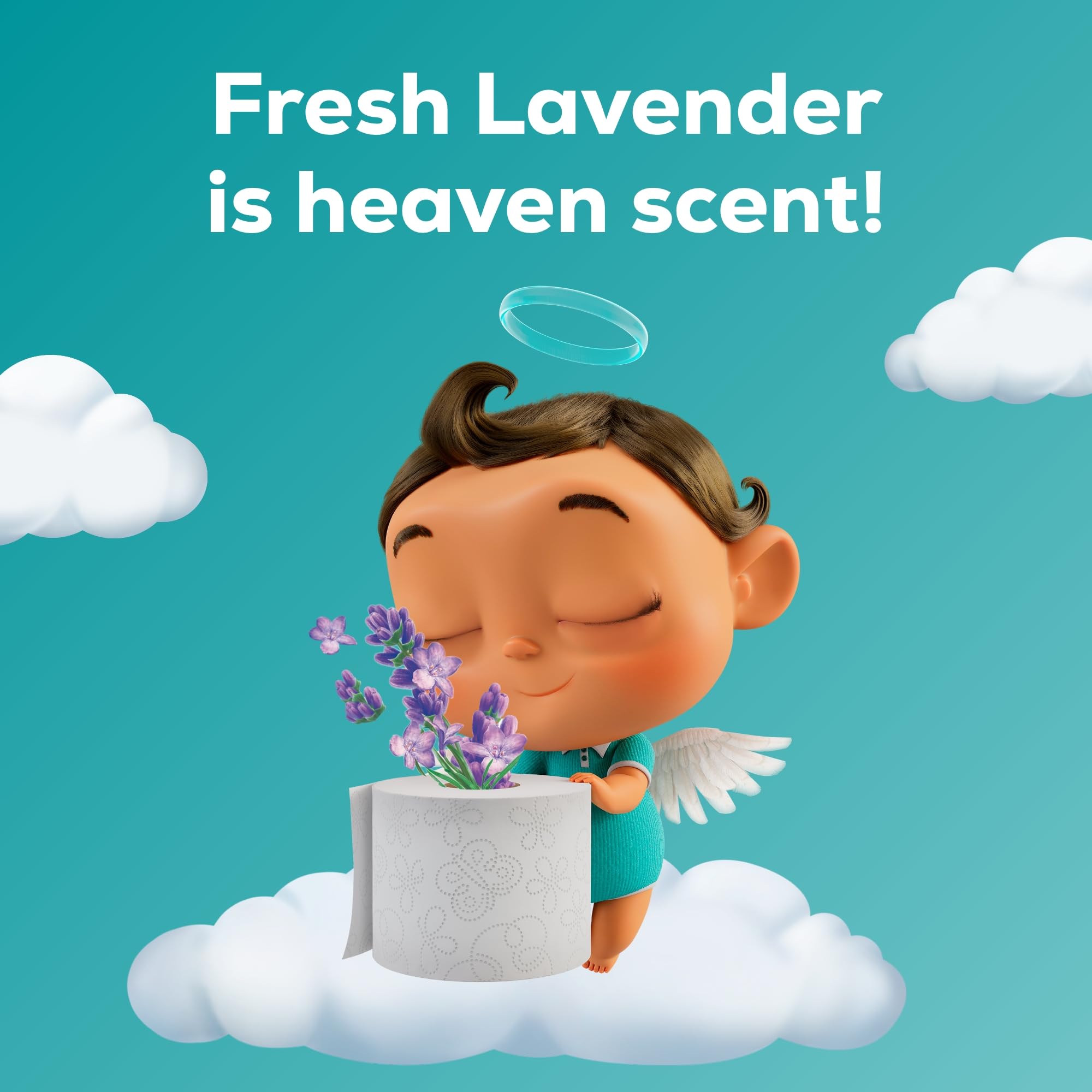 Angel Soft Toilet Paper with Fresh Lavender Scented Tube, 48 Mega Rolls = 192 Regular Rolls, Soft and Strong Toilet Tissue
