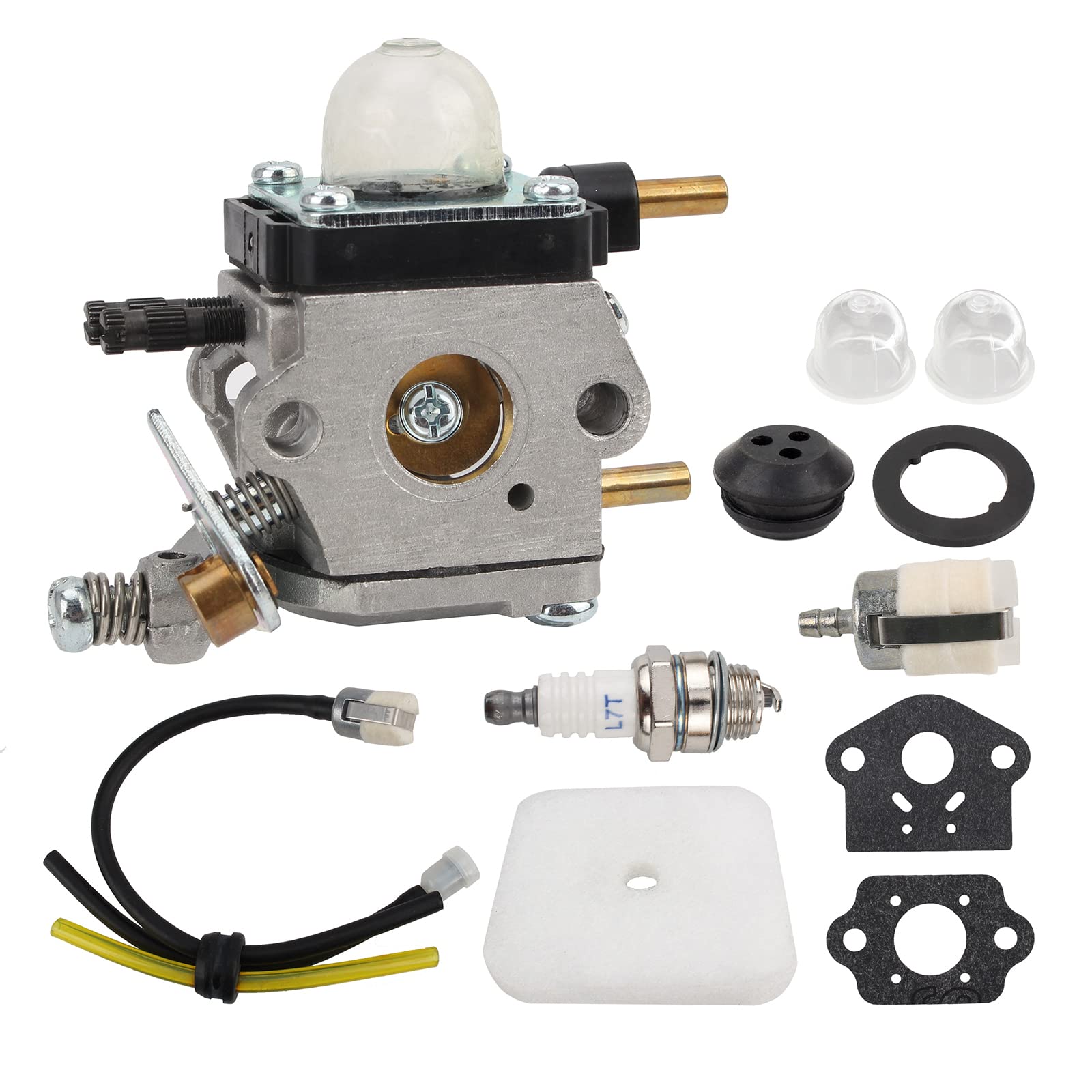 Carbbia C1U-K54A Carburetor with Air Filter Repower Kit for 2-Cycle for Mantis Tiller/Cultivator 7222 7222E 7222M 7225 7230 7234 7240 7920 7924