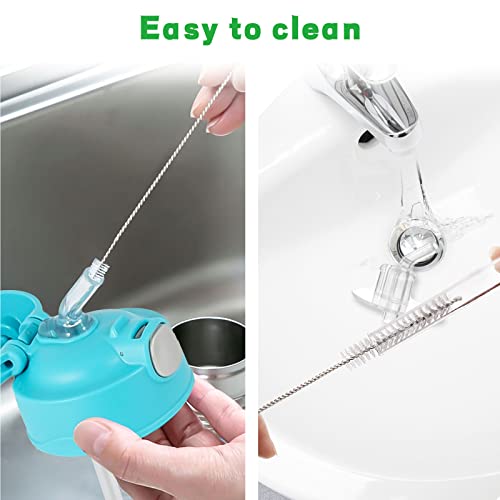 Replacement Straws for Thermos Funtainer Bottle, Straws Stem Set with Cleaning Brushes,Safe to use for Adult/Children (6-pack)