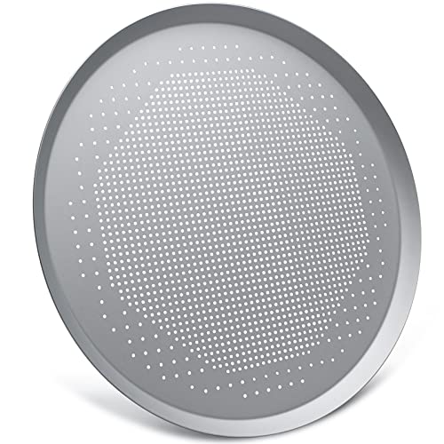 Beasea Pizza Pan, 16 Inch Pizza Tray with Holes for Oven Nonstick Perforated Pizza Crisper Tray Bakeware, Aluminum Alloy Round Pizza Baking Pans Stainless Cooking Dish for Home Kitchen Restaurant