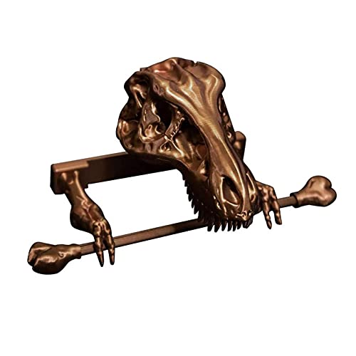 Skeleton Toilet Paper Holder - Creative Dinosaur Tissue Paper Holder Organizer for Wall, Skull Tissue Holder for Bathroom Storage, Living Room Decor (Dinosaur Tissue Holder), Gifts for Dino Lovers