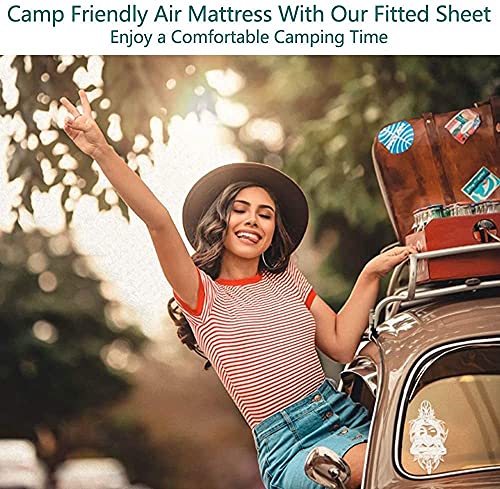 Bedecor Queen Fitted Sheet Only,21 inch Extra Deep Pocket White Bottom Bed Sheet, Soft Breathable,Stay in Place,for Pillow Top Mattress Thick Mattress