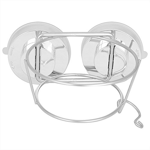 MAGT Hair Dryer Holder, Stainless Steel Suction Cup Wall Mounted Hair Dryer Stand for Bathroom