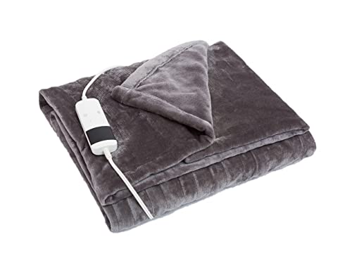 Electric Heated Blanket Throw, Super Cozy Soft Flannel 50" x 60" Heated Throw with 10 Fast Heating Levels & 2/4/6/8 Hours Auto Off, Machine Washable, Home Office Use