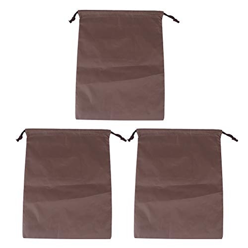 Drawstring Bag,Nylon Drawstring Storage Bags proof Storage Bags for Shoes Clothes Organizer(Coffee)