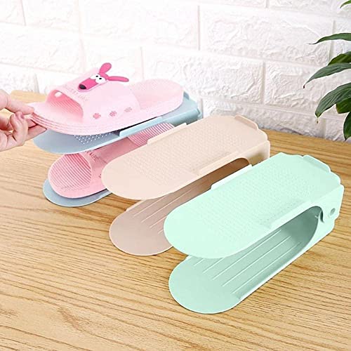 GUANLI 1pc Durable Adjustable Shoe Organizer Footwear Support Slot Space Saving Shoes Stand Cabinet Storage Rack Closet Shoebox