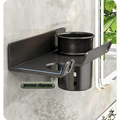 Hair Dryer Holder Wall Mount,Bathroom Hair Blow Dryer Rack Organizer Compatible with Most Hair Dryers