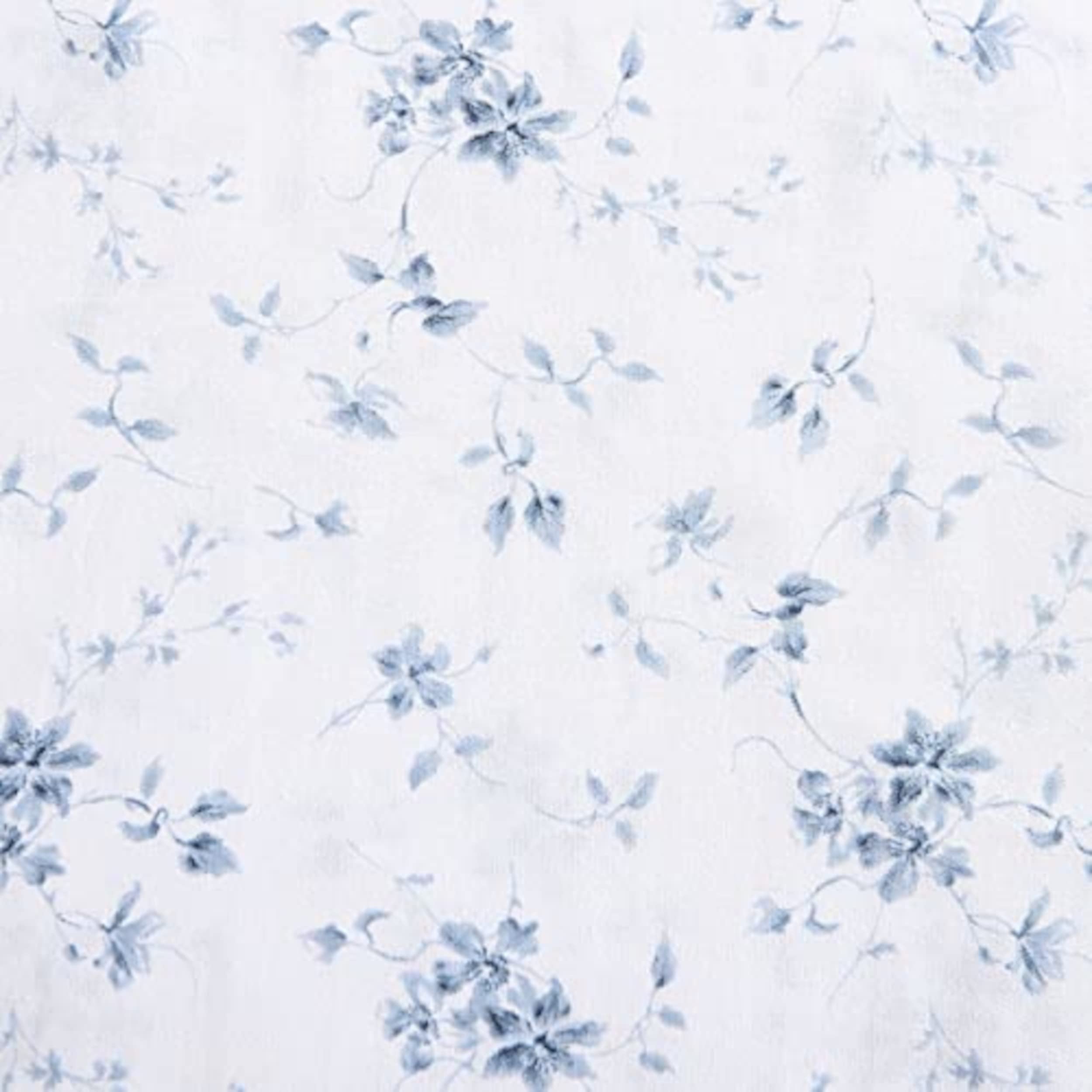 Laura Ashley Home - Standard Pillowcase Set, Cotton Sateen Bedding, Smooth & Wrinkle-Resistant (Garden Muse Blue, 2 Piece)