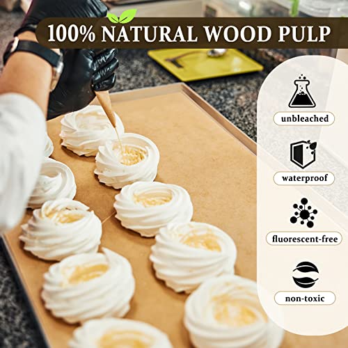VITEVER Parchment Paper Sheets, Unbleached Parchment Baking Sheets, Precut Parchment Paper 12 x 16 IN, Non-Stick Parchment Paper for Baking Grilling Air Fryer Steaming Bread Cake Cookie - 50 Count