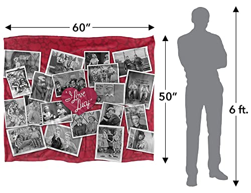 I Love Lucy Blanket, 50"x60", Time After Time Silky Touch Sherpa Back Super Soft Throw Blanket