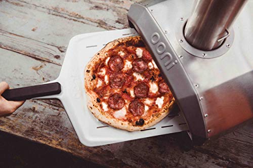 Ooni 12” Perforated Pizza Peel – Long Handle Perforated Aluminium Pizza Paddle – Lightweight Pizza Turning Peel – Ooni Outdoor Pizza Oven Accessories…
