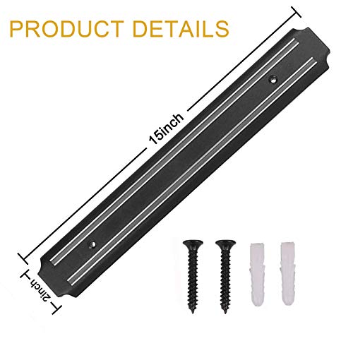 Magnetic Knife Strips(15 Inch X Set Of 2) Magnetic Knife Storage Strip, Knife Holder, Knife Rack, Knife Strip, Kitchen Utensil Holder, Tool Holder, Multipurpose Magnetic Knife Rack