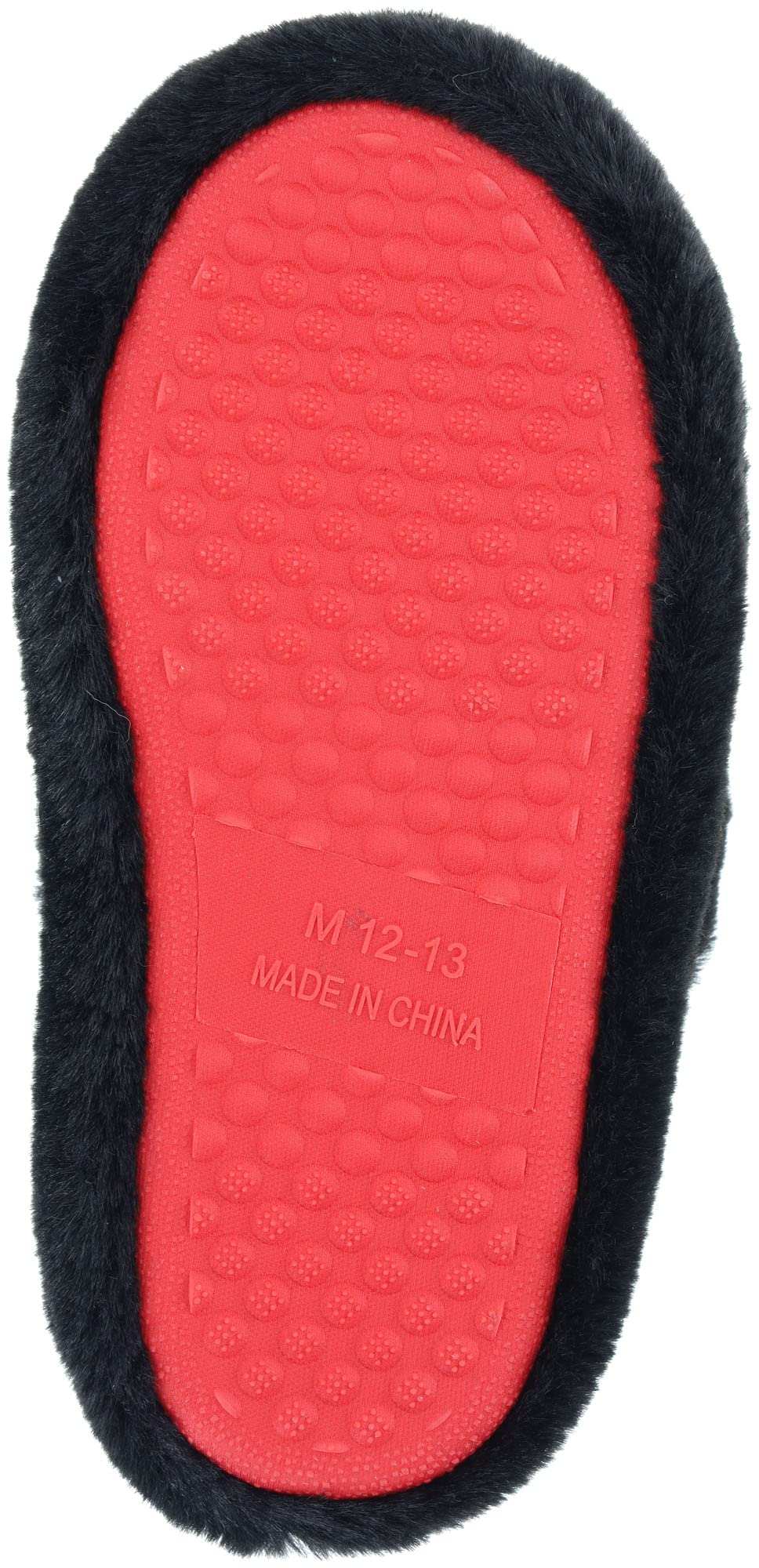 Miraculous Ladybug Girls' Slipper Scuff, Mismatch Ladybug and Cat Noir, Black/Red, Little Kid Size 12/13