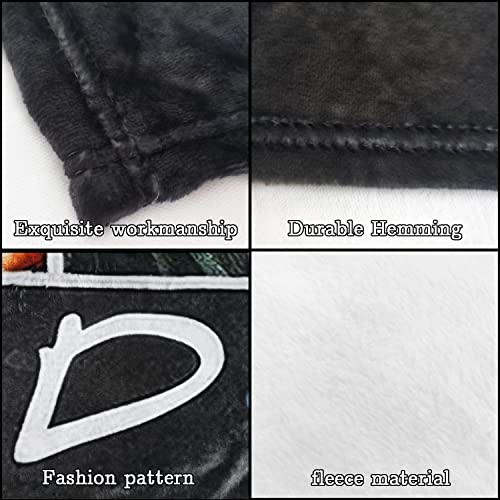Horror Movie Blankets for Adults,Halloween Fleece Horror Throw Blanket for Couch,Bed and Sofa.Soft Cozy Fuzzy Blankets,Lightweight Flannel Blanket (60"× 40")