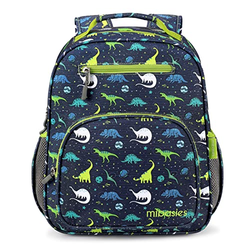 mibasies Boys Backpack for Elementary School, Backpack for Boys 5-8, Lightweight Kids Backpacks for Boys(Galaxy Dinosaur)