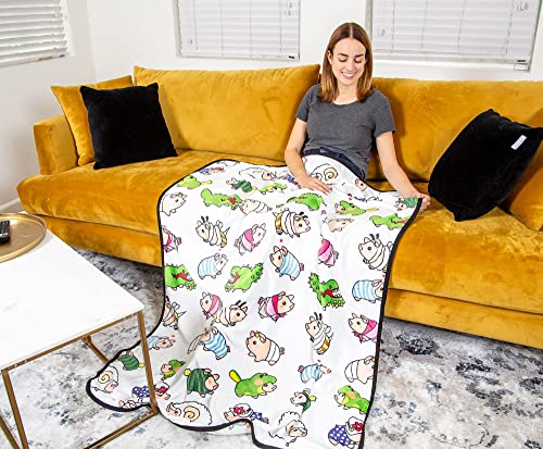 Monster Hunter Poogie Fleece Throw Blanket | Plush Soft Polyester Cover for Sofa and Bed, Cozy Home Decor Room Essentials | Fantasy Adventure Video Game Gifts for Adults, Teens | 45 x 60 Inches