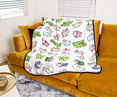 Monster Hunter Poogie Fleece Throw Blanket | Plush Soft Polyester Cover for Sofa and Bed, Cozy Home Decor Room Essentials | Fantasy Adventure Video Game Gifts for Adults, Teens | 45 x 60 Inches