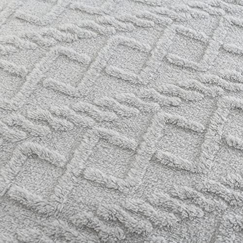 Soft Fleece Twin Blanket, Cozy Fuzzy Microfiber Comfy Sherpa Throw for Bed Sofa Couch and Travel, Grey, 60x80 Inches