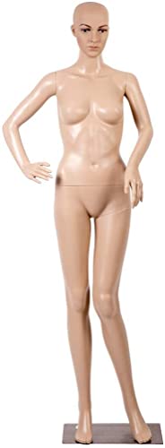Mannequin Manikin Full Body Dress Form 69 Inches Female Mannequin Sewing Dress Model Mannequin Stand Adjustable Torso Dress Form Mannequin Realistic Display Mannequins Head Arm Rotation Metal Base