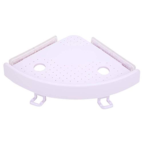 White Triangular Shower Shelf, Bathroom Shelf, Dust‑Proof Hotel For Home Bathroom Laundry