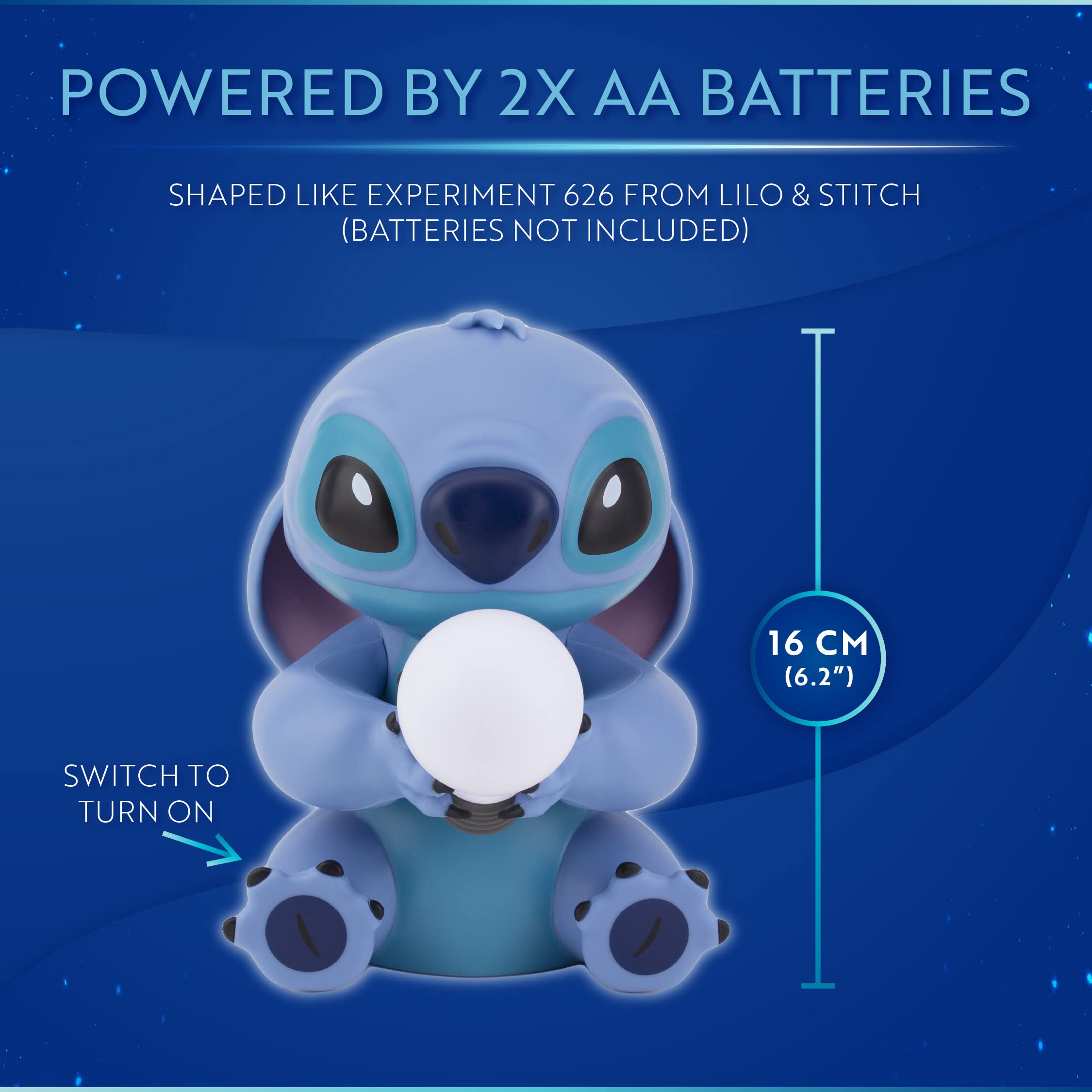 Paladone Stitch Light - Officially Licensed Lilo and Stitch Lamp, Disney Collectible Gift, Bedside Table Bedroom Night Light Decor