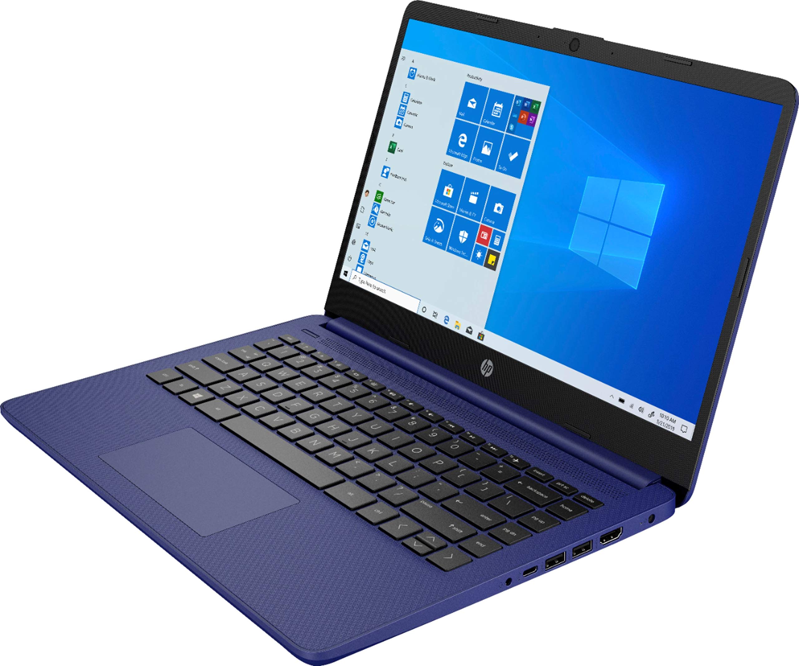 hp 2022 Stream 14inch HD Display, Intel Celeron N4020 Dual-Core Processor,4GB DDR4 Memory,128GB Storage(64GB eMMC+64GB Card),WiFi,Webcam,Bluetooth,1-Year Microsoft 365,Win10 S,Indigo Blue|TGCD Bundle
