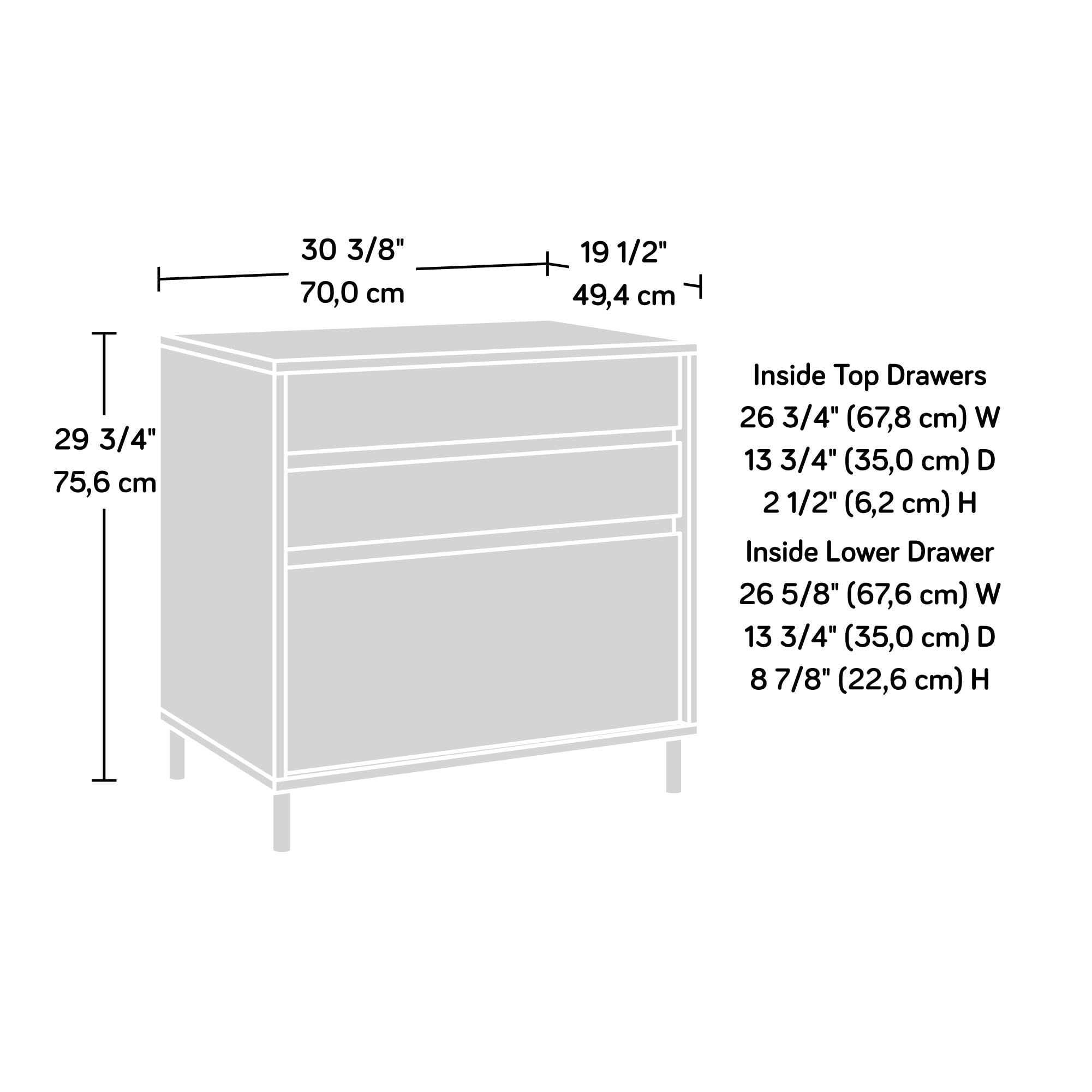 Sauder Acadia Way Lateral File, Raven Oak Finish