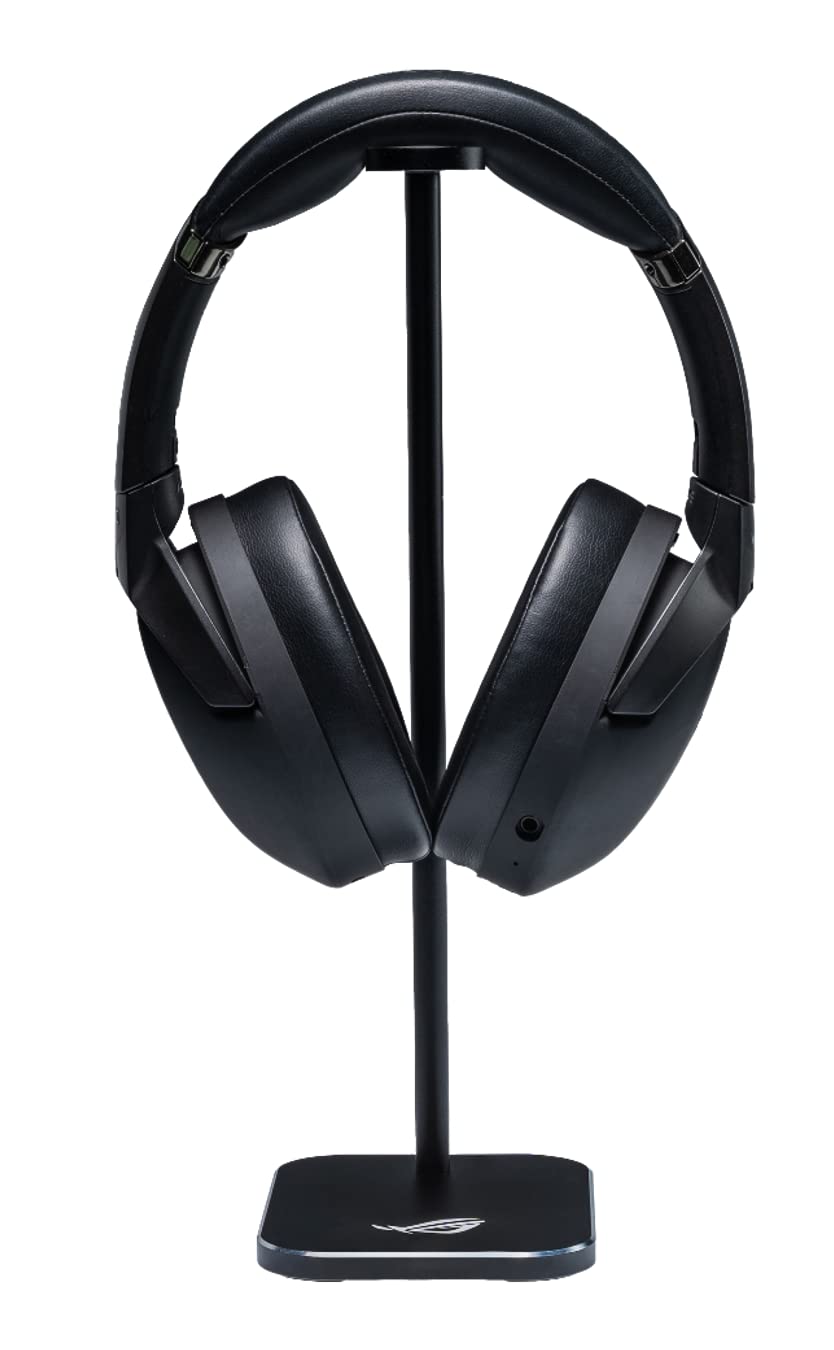 ASUS ROG Metal Gaming Headset Stand | Aluminum Structure, Stable Base, Durable & Scratch-Resistant Build, Rubber Nonslip Feet, Tall Headset Clearance, Easy to Assemble