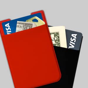 Elastic Phone Card Holder Pocket, Stick-On Wallet, Adhesive Credit Card Pouch, Compatible With iPhone And Samsung Galaxy β Gray
