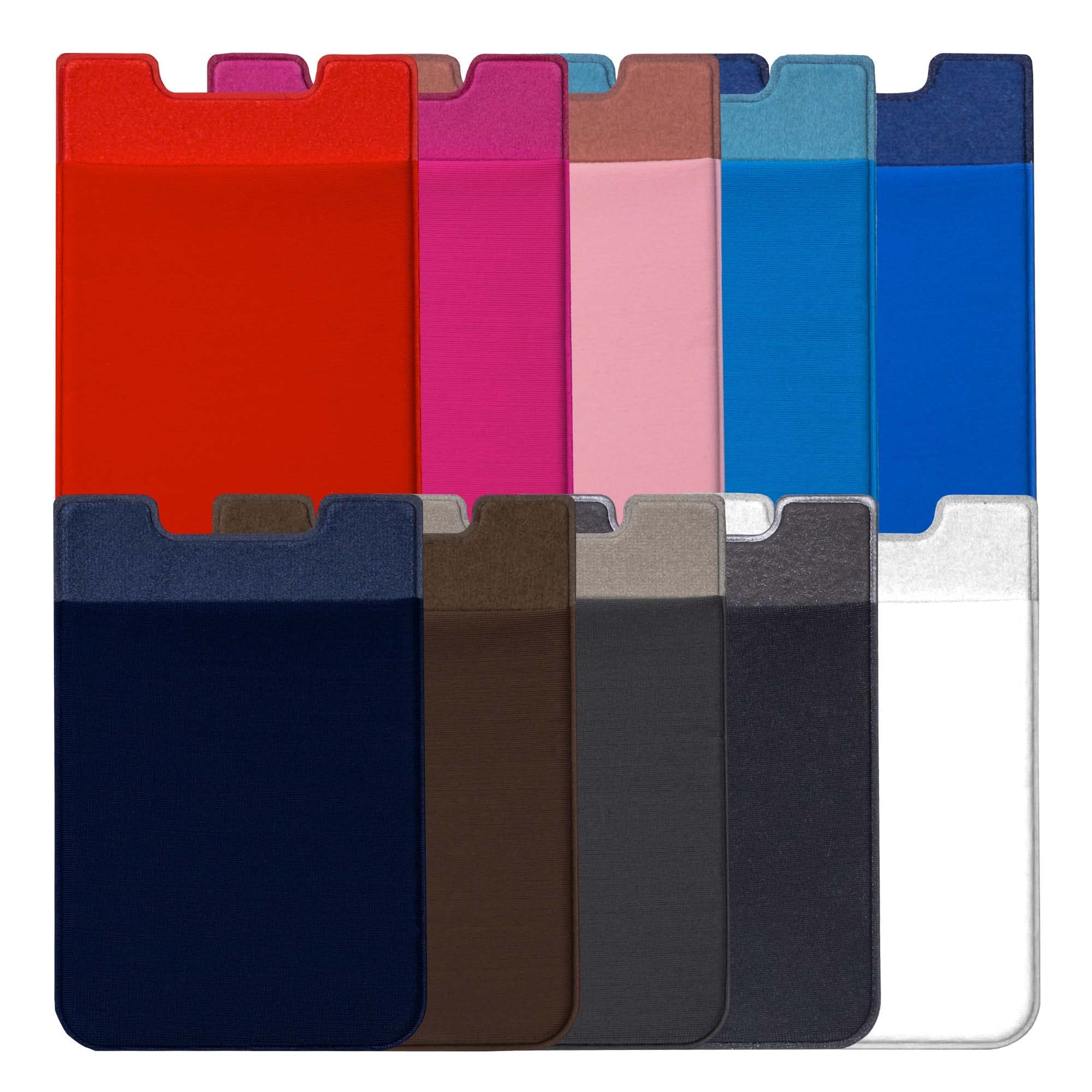 Elastic Phone Card Holder Pocket, Stick-On Wallet, Adhesive Credit Card Pouch, Compatible With iPhone And Samsung Galaxy β Gray