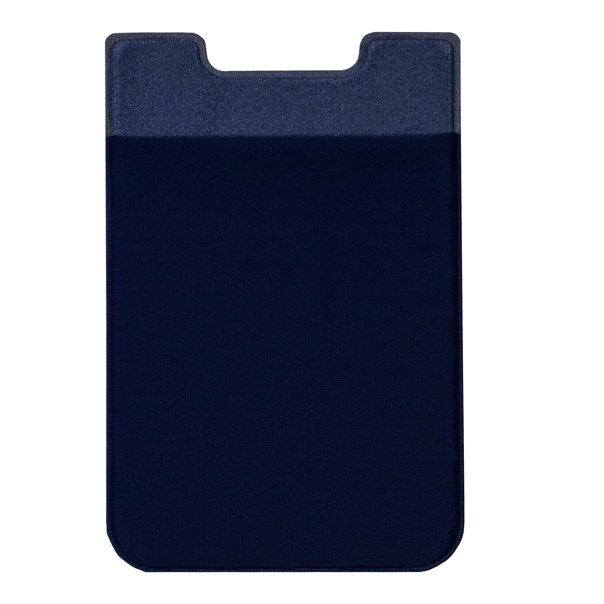 Elastic Phone Card Holder Pocket, Stick-On Wallet, Adhesive Credit Card Pouch, Compatible With iPhone And Samsung Galaxy – Navy Blue
