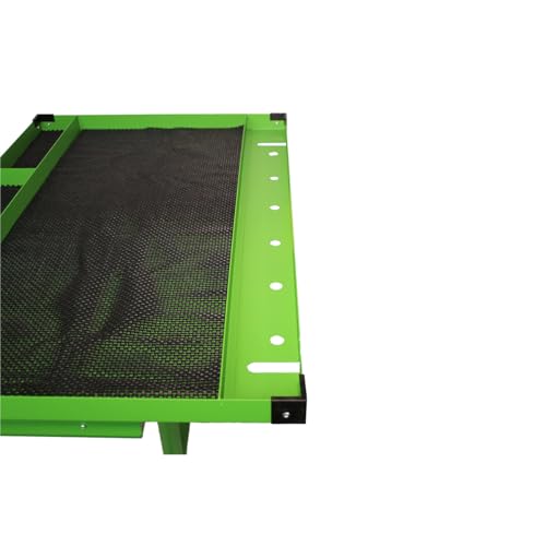 K Tool International 75108 Adjustable Tear Down Work Table with Drawer for Garages, Repair Shops, and DIY, Portable, (4) 2" Swivel Casters, 200 Pound Capacity, Rubber Corners, Heavy Duty Steel, Green