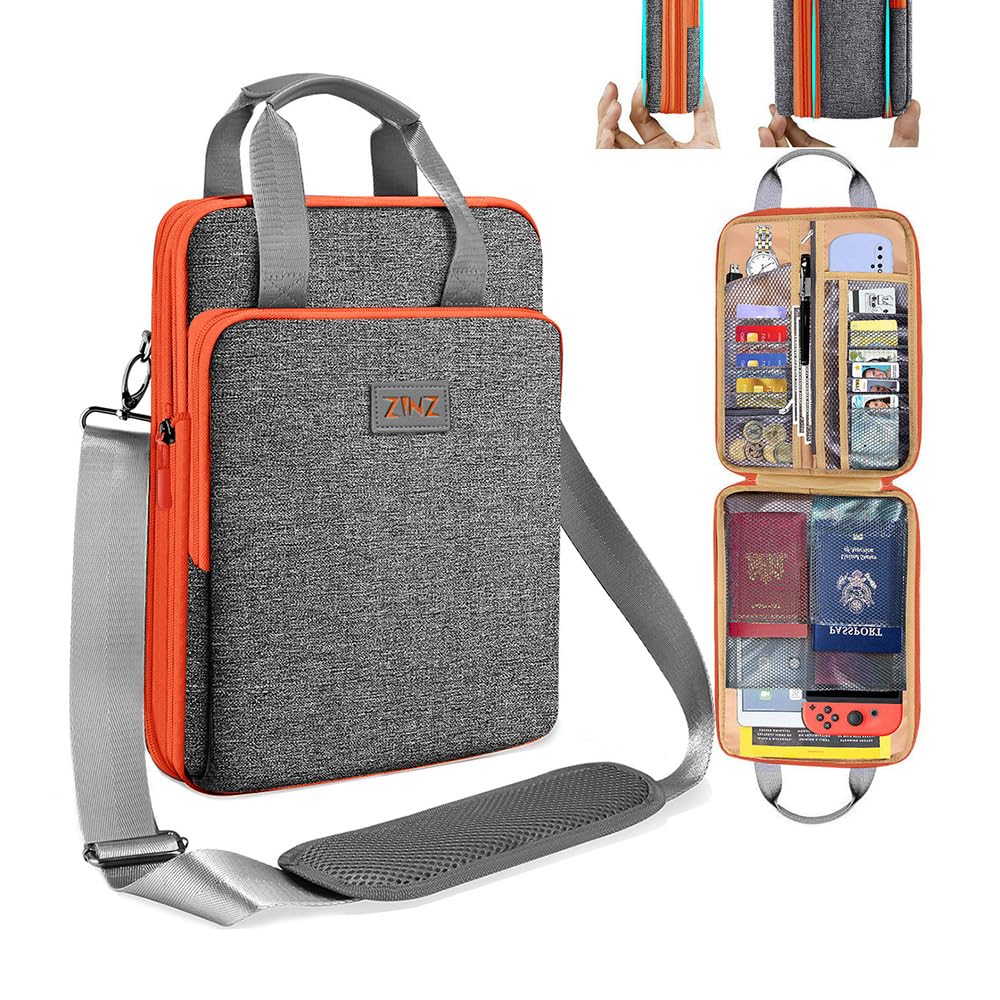 ZINZ Slim & Expandable Case 12.9 13 inch Travel Laptop Shoulder Bag for MacBook Air 13" M3/M2/M1, MacBook Pro 13" M2/M1, iPad Pro 12.9"/13"/11", iPad Air 13",L01G05