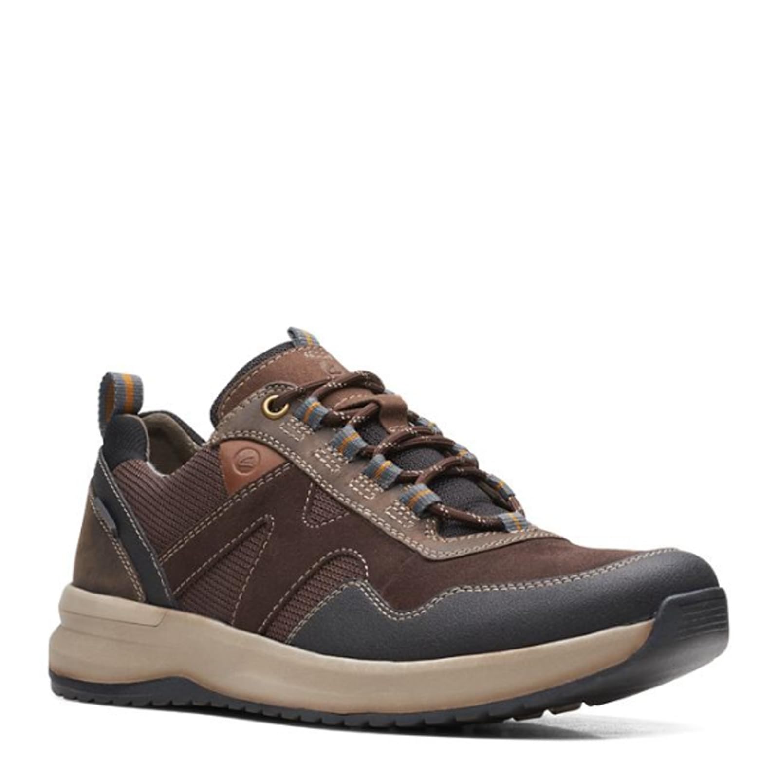 Clarks Men's Wellman Trail AP Oxford, Dark Brown Combi Waterproof, 9.5 Wide