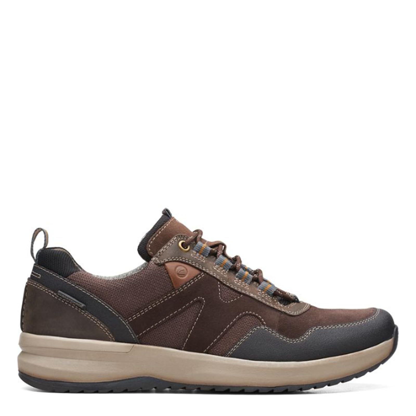 Clarks Men's Wellman Trail AP Oxford, Dark Brown Combi Waterproof, 9.5 Wide