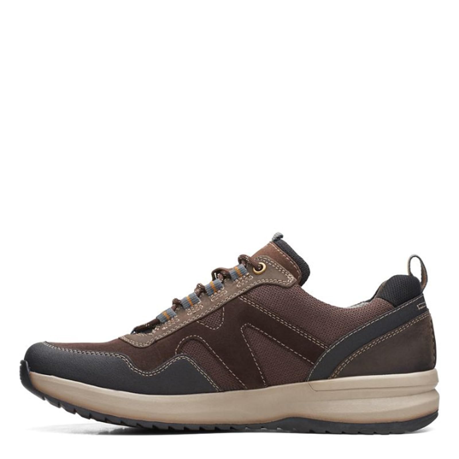 Clarks Men's Wellman Trail AP Oxford, Dark Brown Combi Waterproof, 9.5 Wide