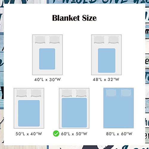 Dad Gifts from Daughter Son, Dad Birthday Gift, Fathers Day Birthday Gifts for Dad, Dad Blanket, Super Soft Flannel Throw Blanket 60" × 50", Blue