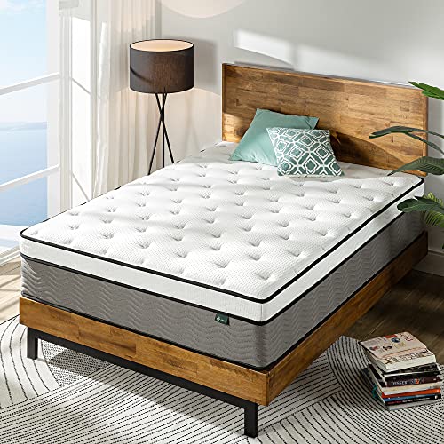 Zinus 14 Inch Support Plus Pocket Spring Hybrid Mattress/Extra Firm Feel/Heavier Coils for Durable /Pocket Innersprings for Motion Isolation,in-a-Box, Queen
