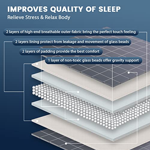 CUTEKING Weighted Blanket for Adults (15lbs, 48"x72", Full, Grey) Heavy Blanket for 140-150lbs, Weighted Blanket for Cooling & Heating with Premium Glass Beads, Soft Thick Blanket for Adult All-Season