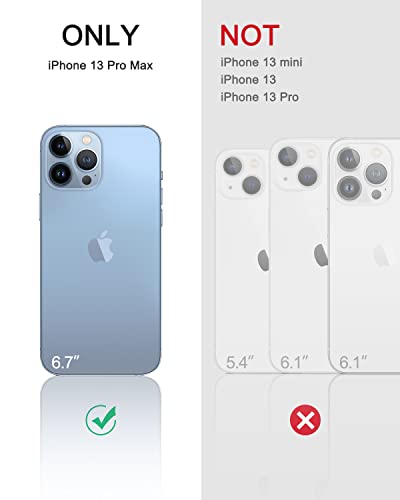 Dexnor for iPhone 13 pro max Case 6.7 Inch 2021, [Built in Screen Protector and Kickstand] Heavy Duty Military Grade Protection Shockproof Protective Cover for iPhone 13 pro max,Sierra Blue