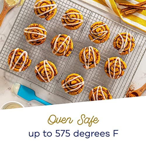 Ultra Cuisine Cooling Rack for Baking and Cooking - 100% Stainless Steel Wire Cooling Rack, Food-Safe, Dishwasher-Safe, Heavy Duty - 11.5" x 16.5" - Tight-Wire Baking Rack fits Half Sheet Pans