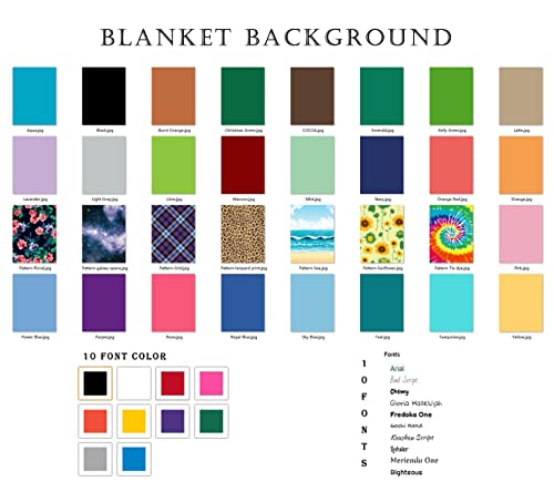 D-Story Custom Blanket with Text Picture Collage Customized Blankets, Birthday Personalized Throw Blanket for Father, Mom, Kids, Dogs, Friends or Lover (10 Photos) Made in USA